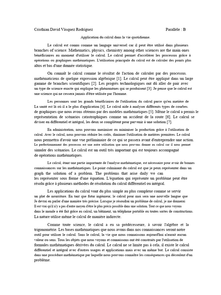 Applications du calcul au quotidien | PDF | Mathématiques | Science
