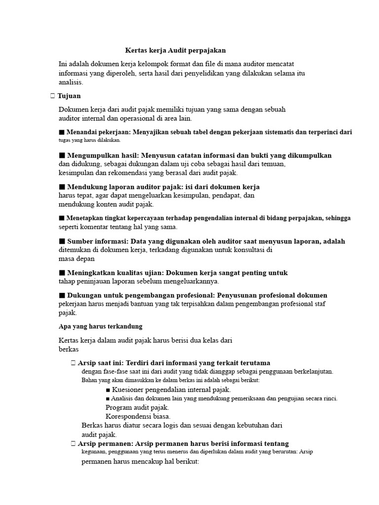 Panduan Audit Pajak Efektif | PDF
