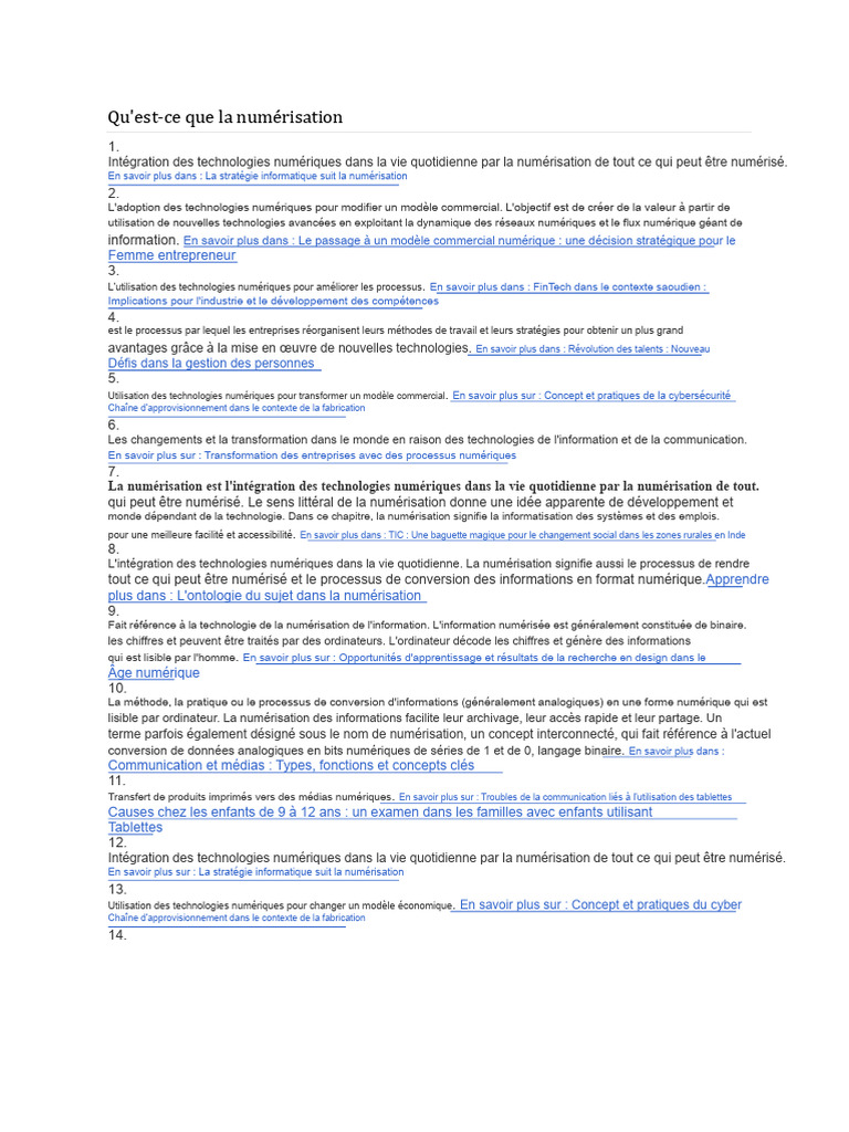 Comprendre la numérisation moderne | PDF | Données numériques ...
