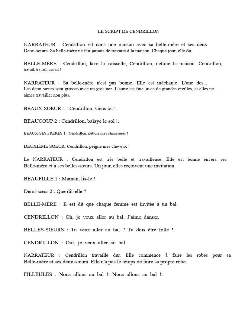 Cendrillon : Un conte de bal magique | PDF | Cendrillon