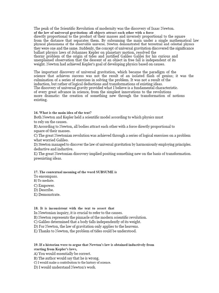 The Pinnacle of The Scientific Revolution of Modernity Was Isaac Newton ...