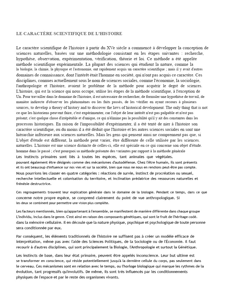 Histoire et méthode scientifique : enjeux | PDF | Méthode scientifique ...