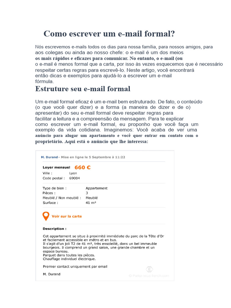 Como escrever um e-mail formal? | PDF | Publicidade