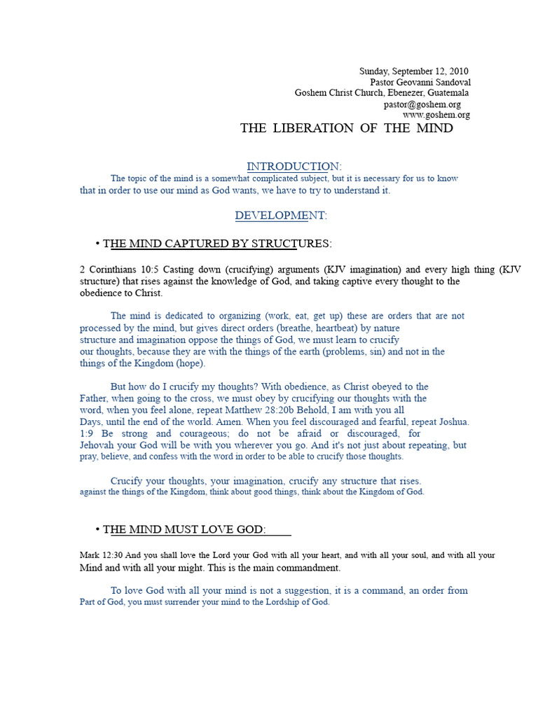 The Liberation of The Mind | PDF | Jesus | Eternal Life (Christianity)