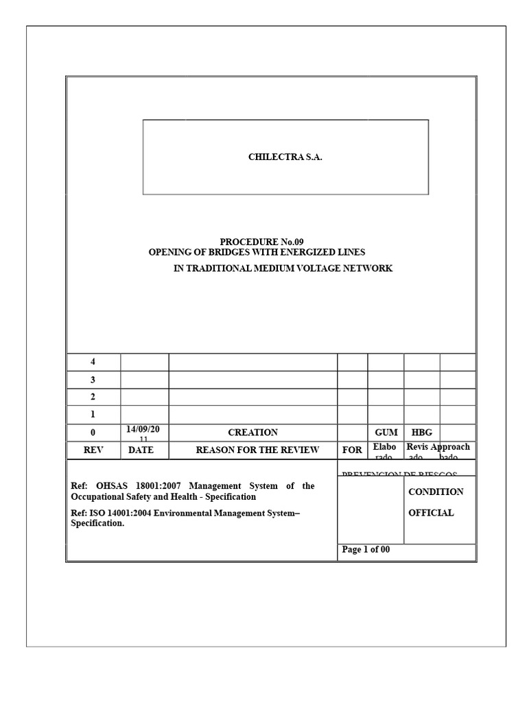 PTS No. 09 Opening of Bridges | PDF | Waste | Regulatory Compliance