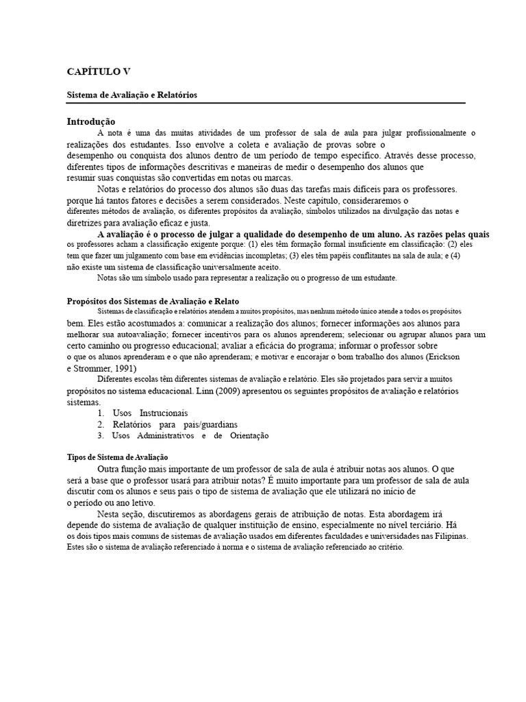 Capítulo 5 | PDF | Aprendizado | Conhecimento