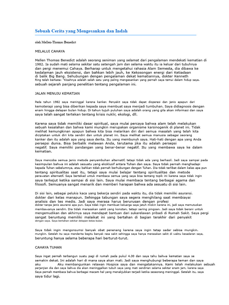 Mellen-Thomas Benedict - Pengalaman ECM Saya | PDF