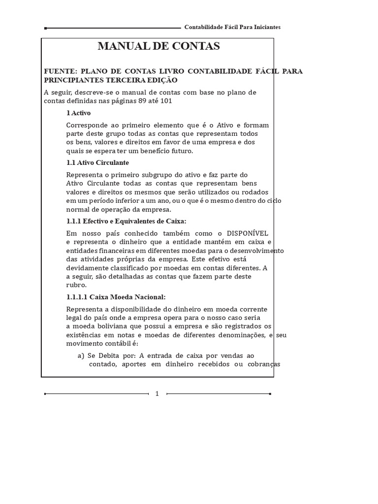 Manual de Contas | PDF | Conta de transação | Depreciação