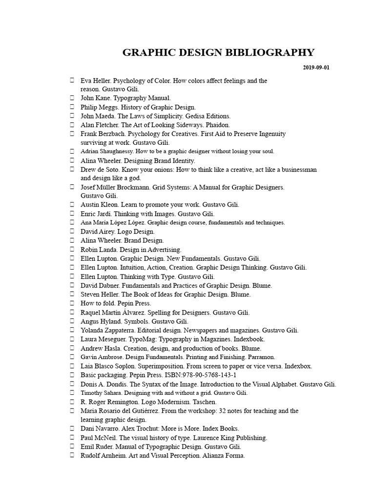 Graphic Design Bibliography | PDF | Graphic Design | Design