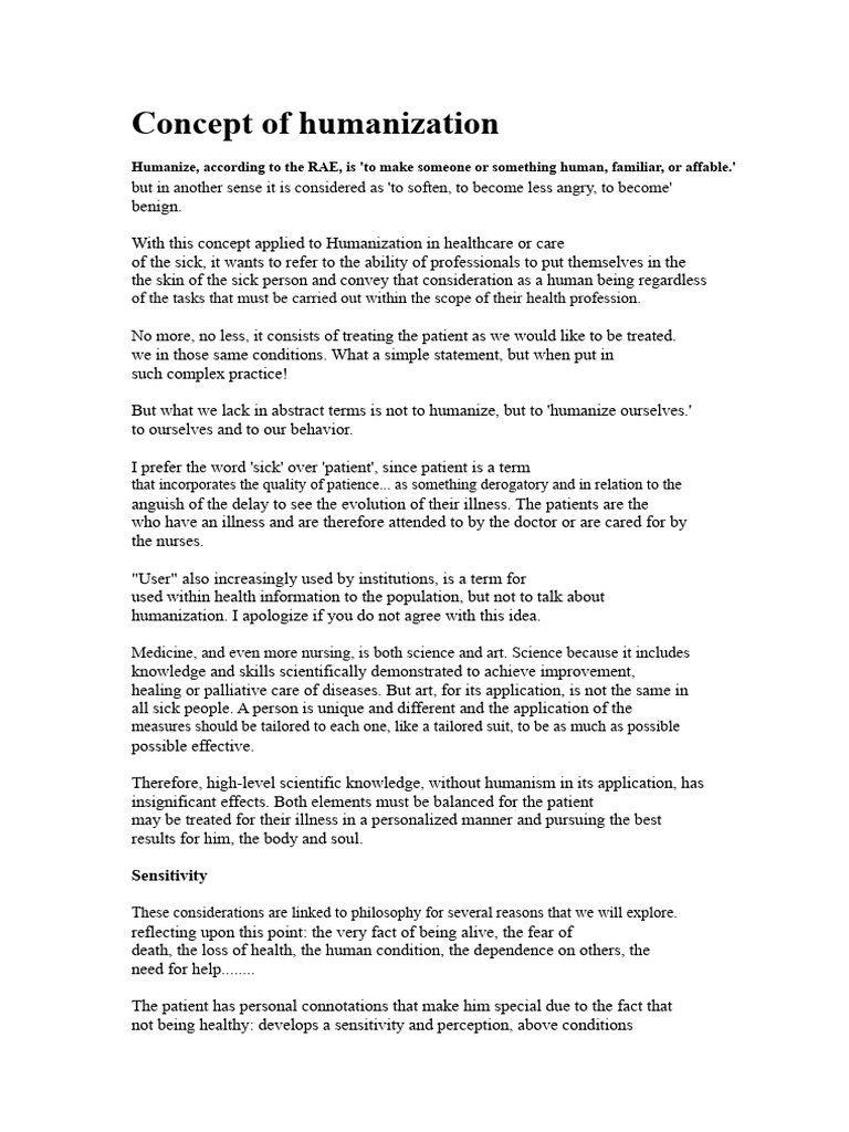 Topic 1 Concept of Humanization | PDF | Science | Knowledge