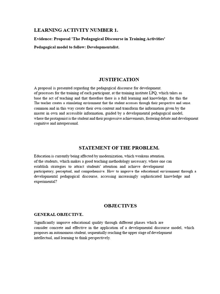 Developmental Pedagogical Model | PDF | Pedagogy | Knowledge