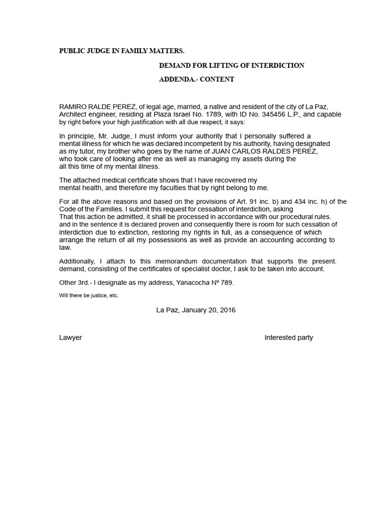 12 Demand For Cessation of Interdiction | PDF