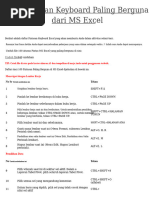 Shortcut dan Rumus Excel Lengkap | PDF