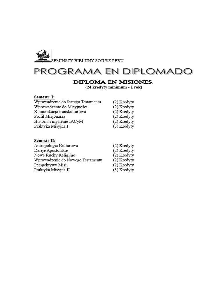Program Dyplomowy SEBAP 2020 | PDF
