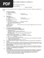POEA Standard Employment Contract | PDF | Working Time | Employment