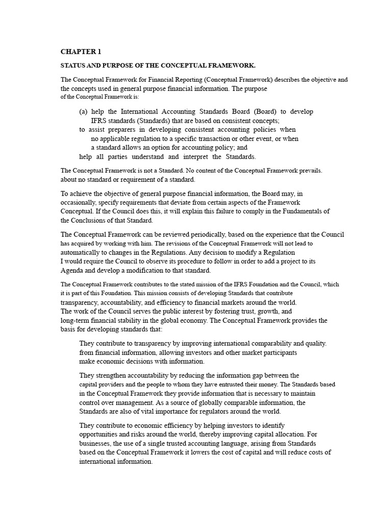Chapter 1 Conceptual Framework Pdf International Financial