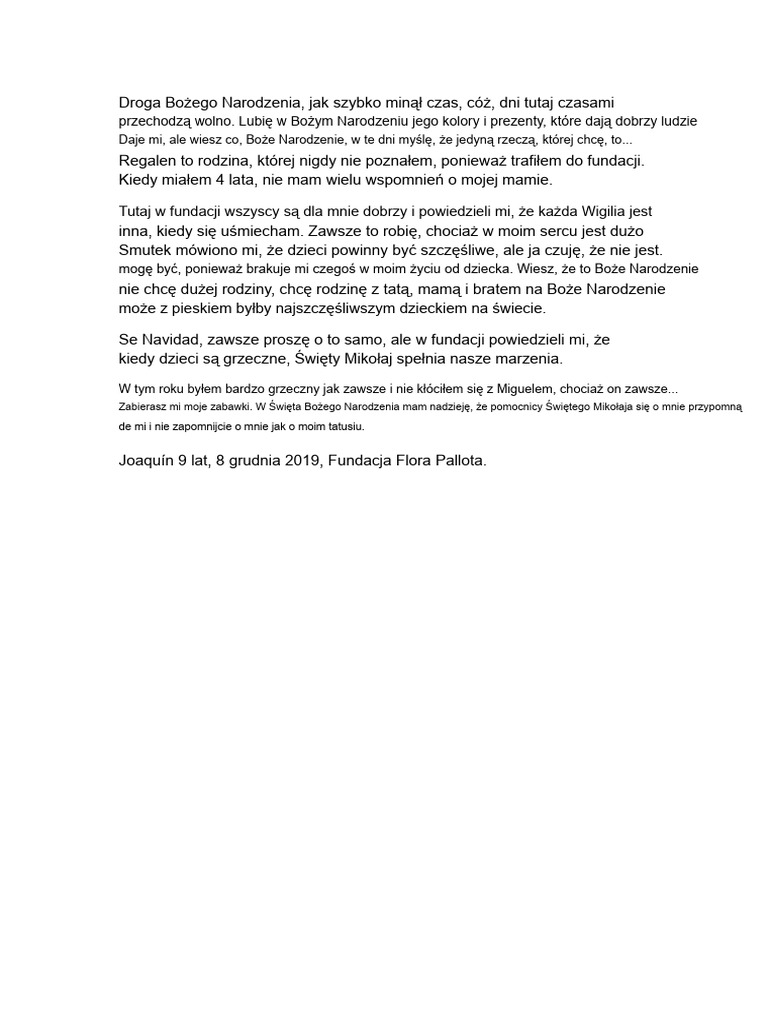List Na Boże Narodzenie | PDF