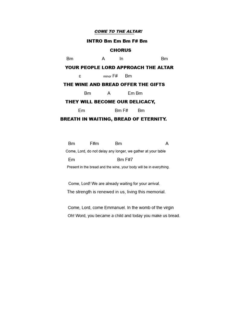 Offertory Song YOUR PEOPLE LORD | PDF