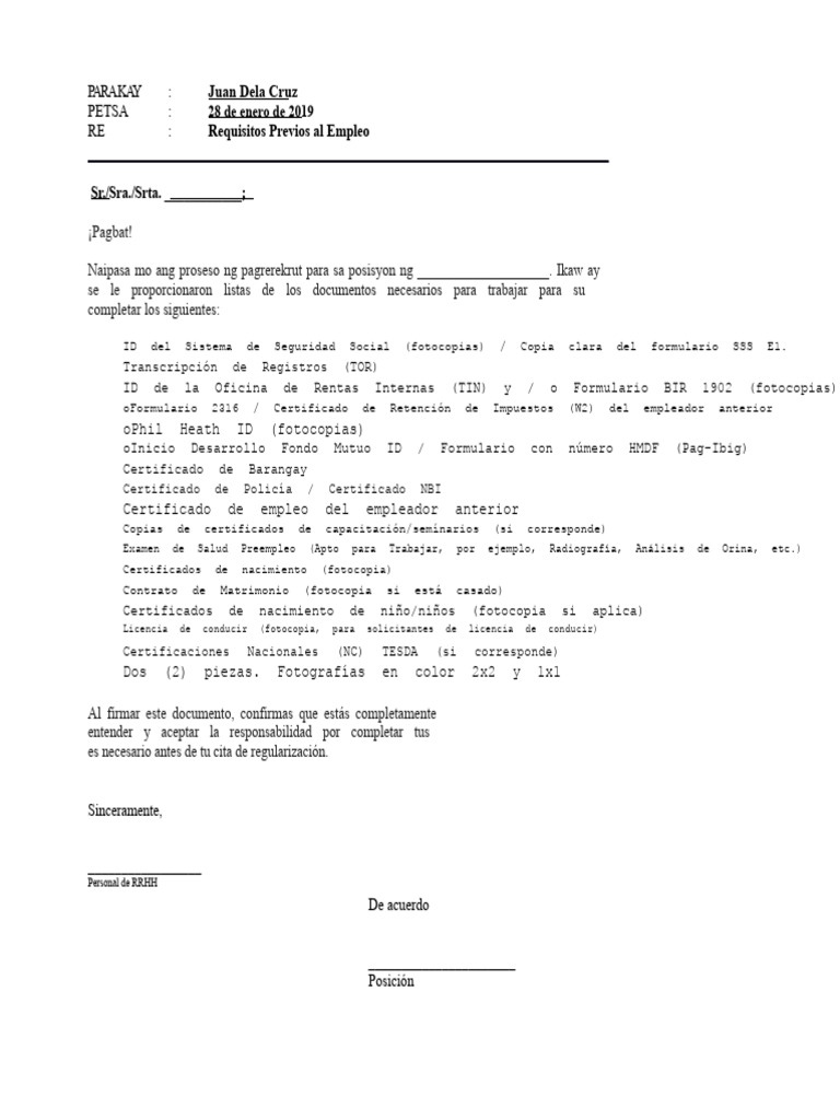 Pre Empleo Oficina | PDF