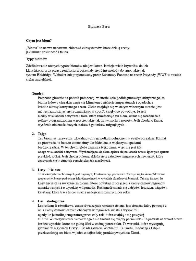 Biomy Peru | PDF