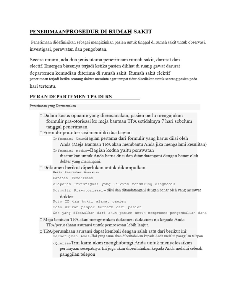 Prosedur Penerimaan | PDF