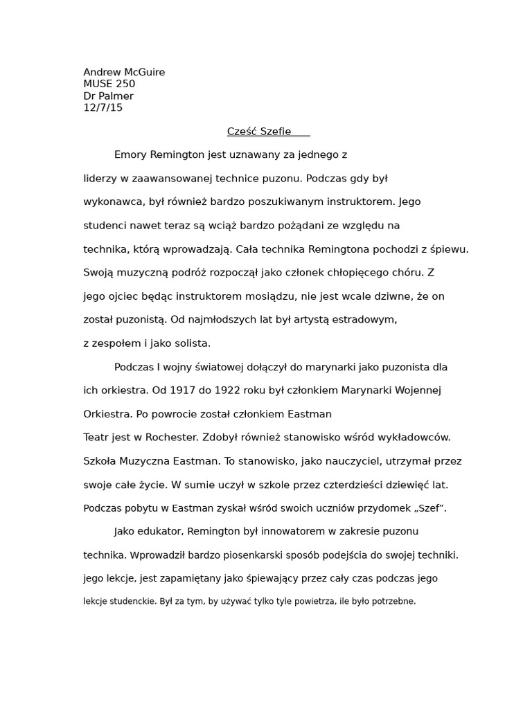 Emory Remington | PDF