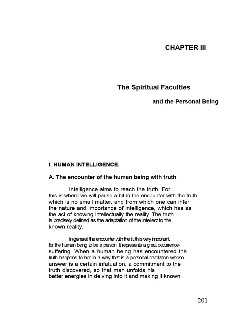 And The Personal Being: in General, The Encounter With The Truth Is ...