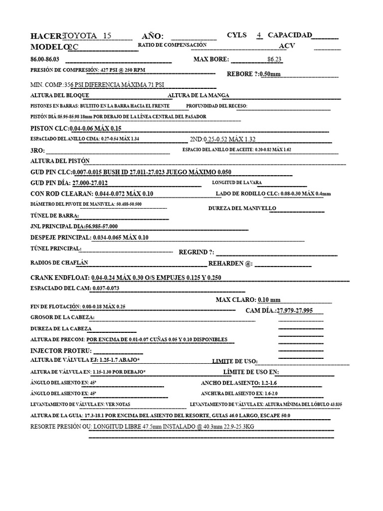 toyota_2c_pairs_of_torque.pdf | PDF | Pistón | Ingeniería mecánica