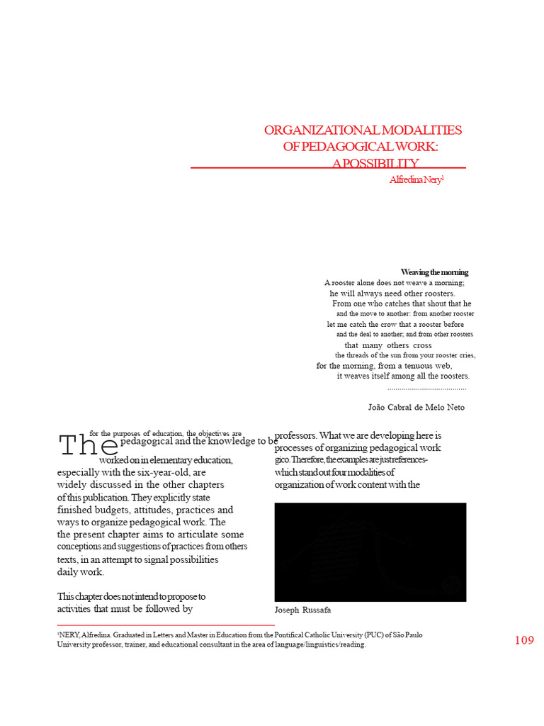 Organizational Modalities of Pedagogical Work: A Possibility | PDF ...