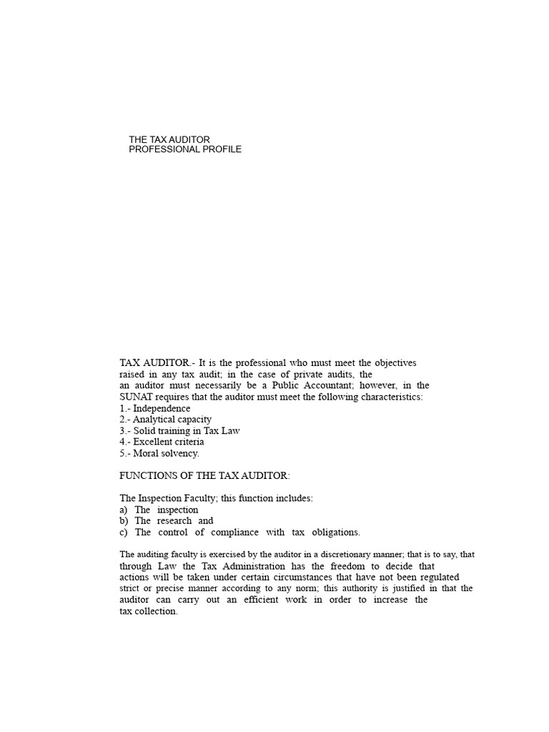 393408619-02-2-TAX AUDITOR-Professional Profile-Functions PDF | PDF ...