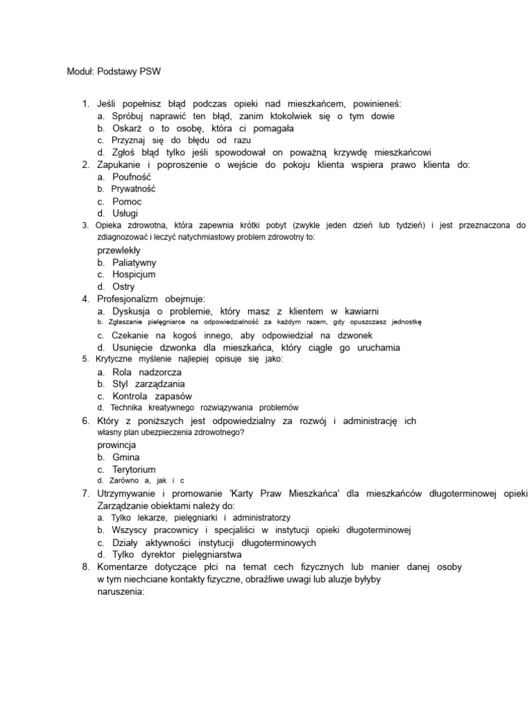 Recenzent PSW - Zestaw 1 | PDF