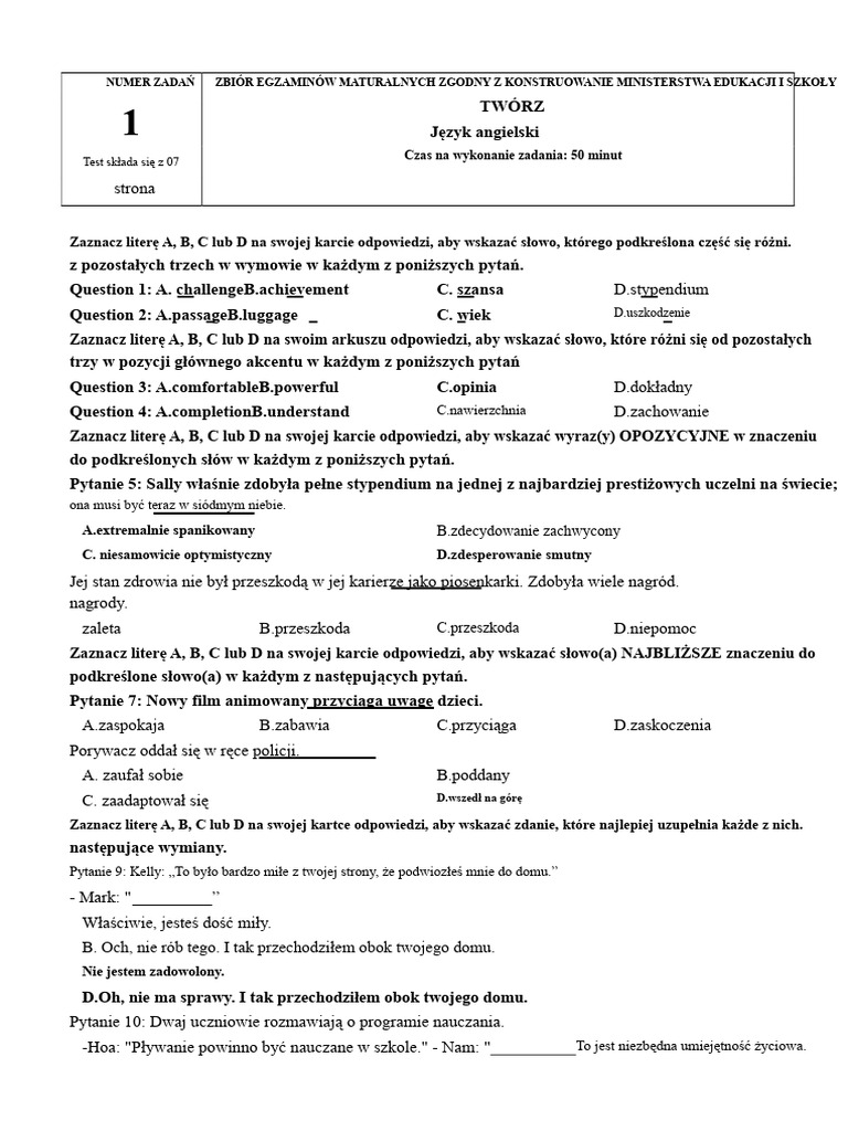 Megabook - Zadanie 01 - Plik Word Z Macierzą Szczegółowych Rozwiązań. | PDF