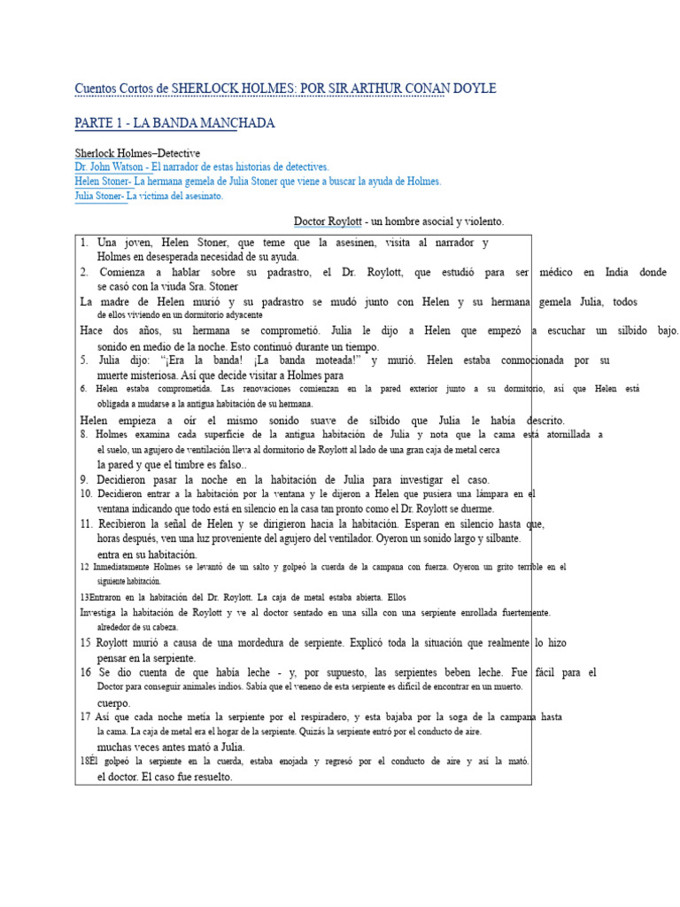 Sherlock Holmes Cuentos Cortos-1 (1).PDF Editar | PDF | Sherlock Holmes