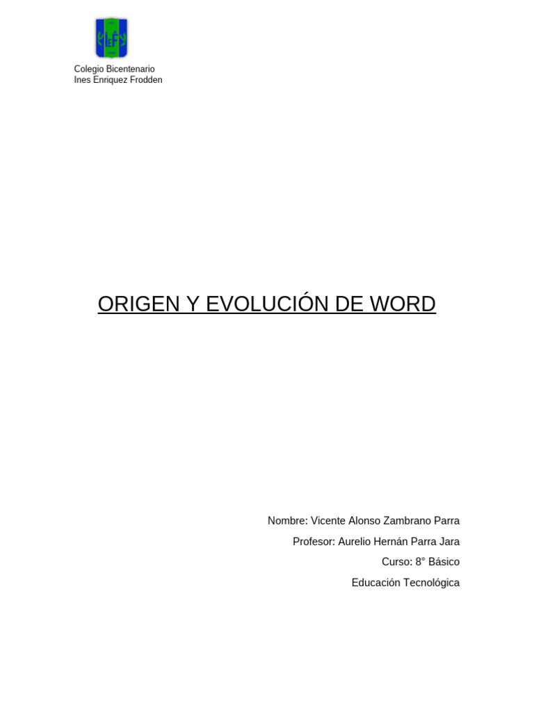 Origen y Evolución de Microsoft Word | PDF | Microsoft Word | Microsoft