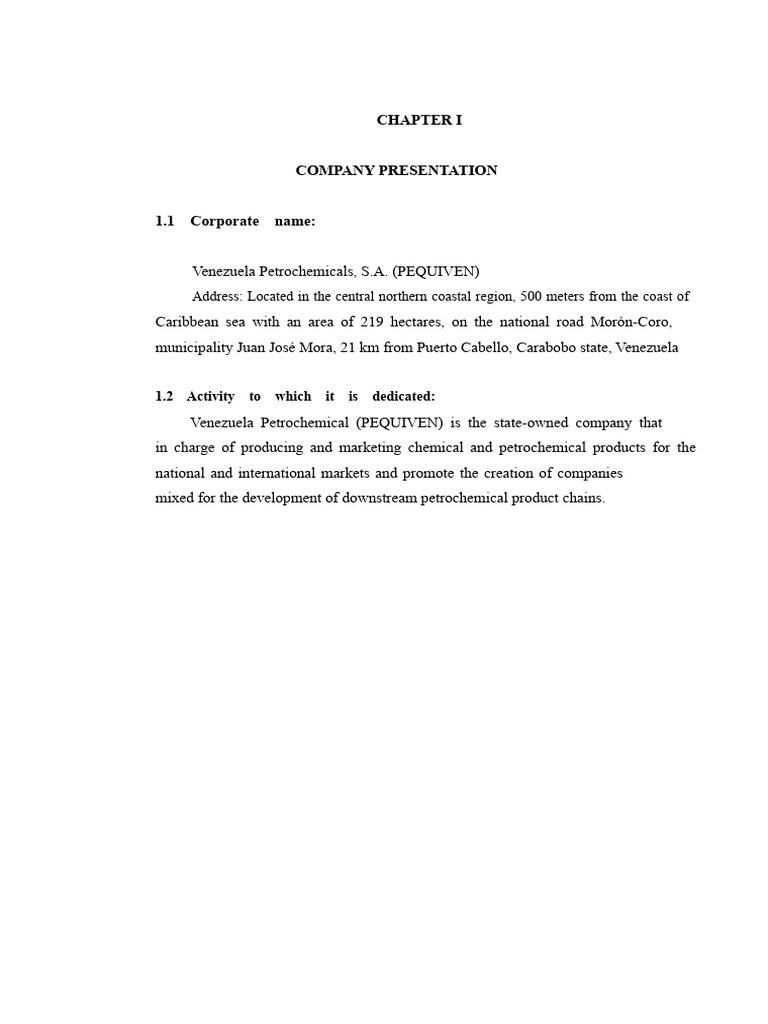 PEQUIVEN: Overview of Venezuela's Petrochemicals | PDF | Fertilizer ...