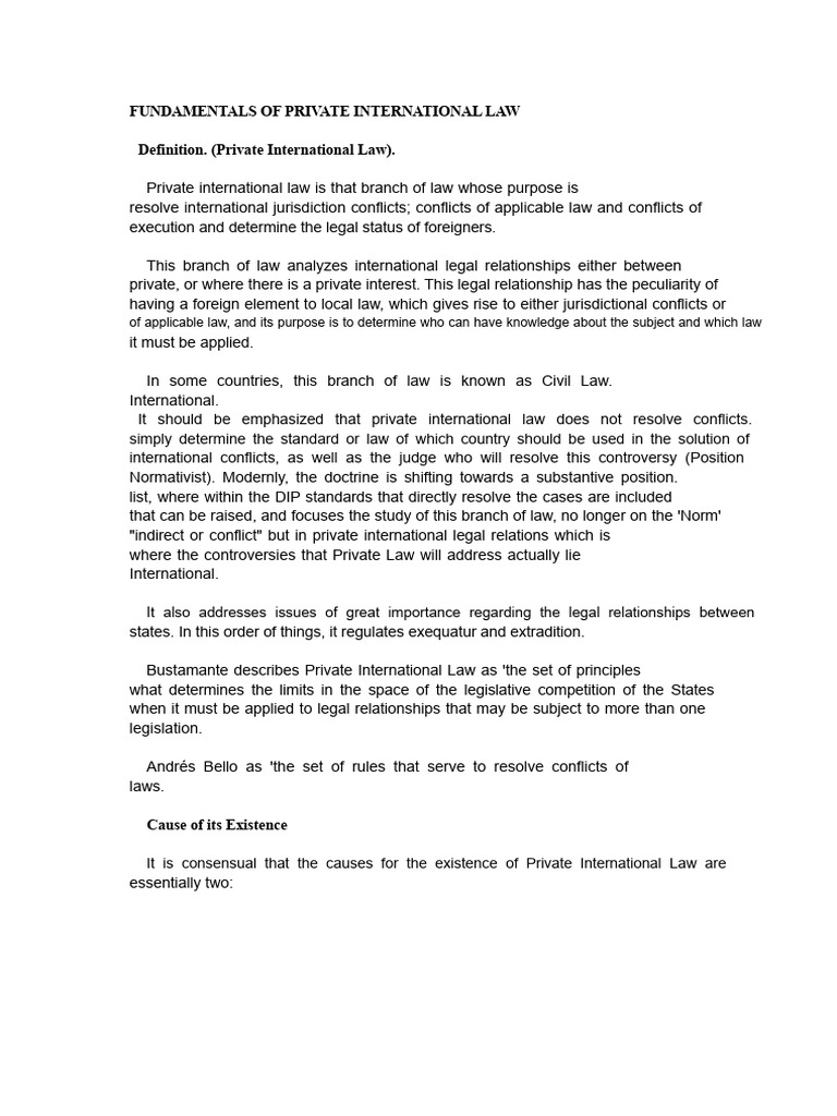 Fundamentals of Private International Law | PDF | International Law | Jurisdiction