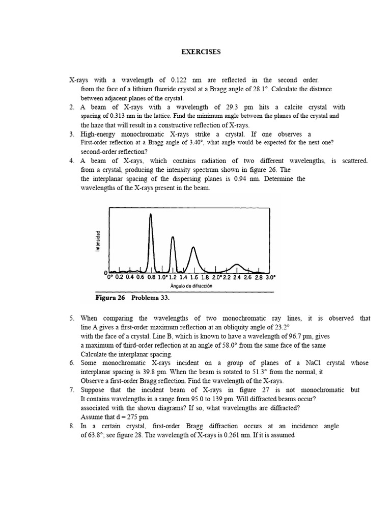 EXERCISES - X-Rays - Compton Effect | PDF | Wavelength | Electron