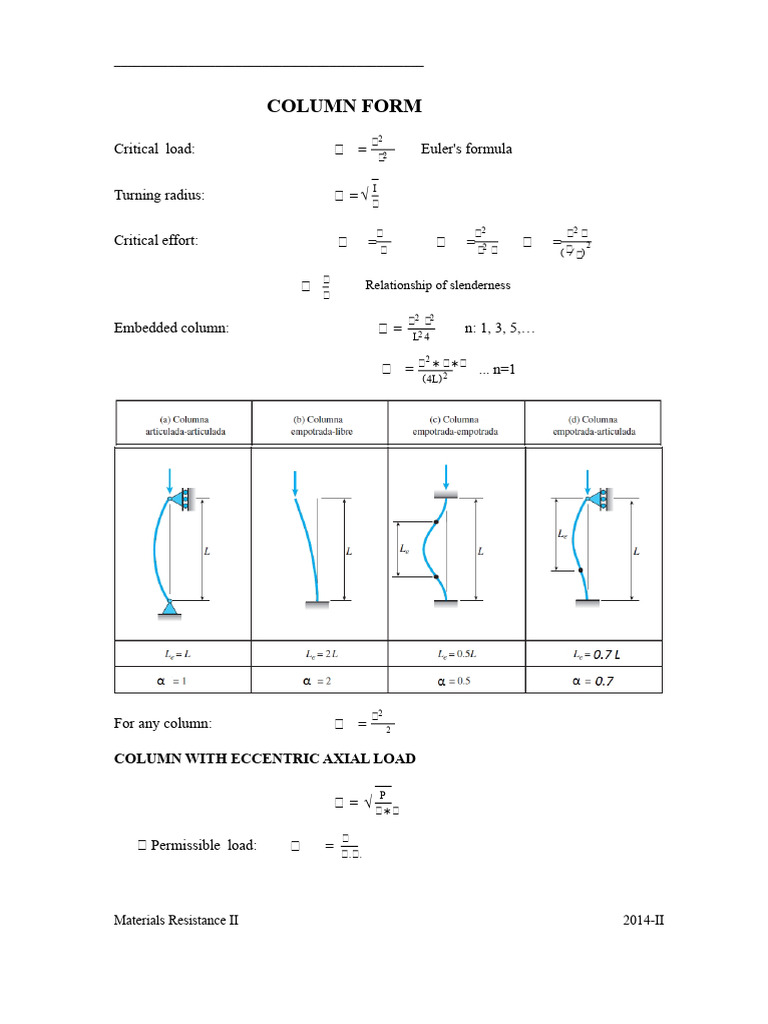 Column Form - Resis II | PDF | Column | Mechanics