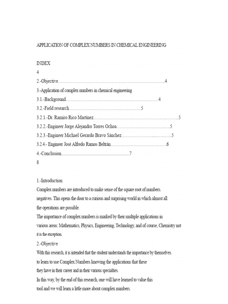 PDF Application of Complex Numbers in Engineering - Docx - Compress ...