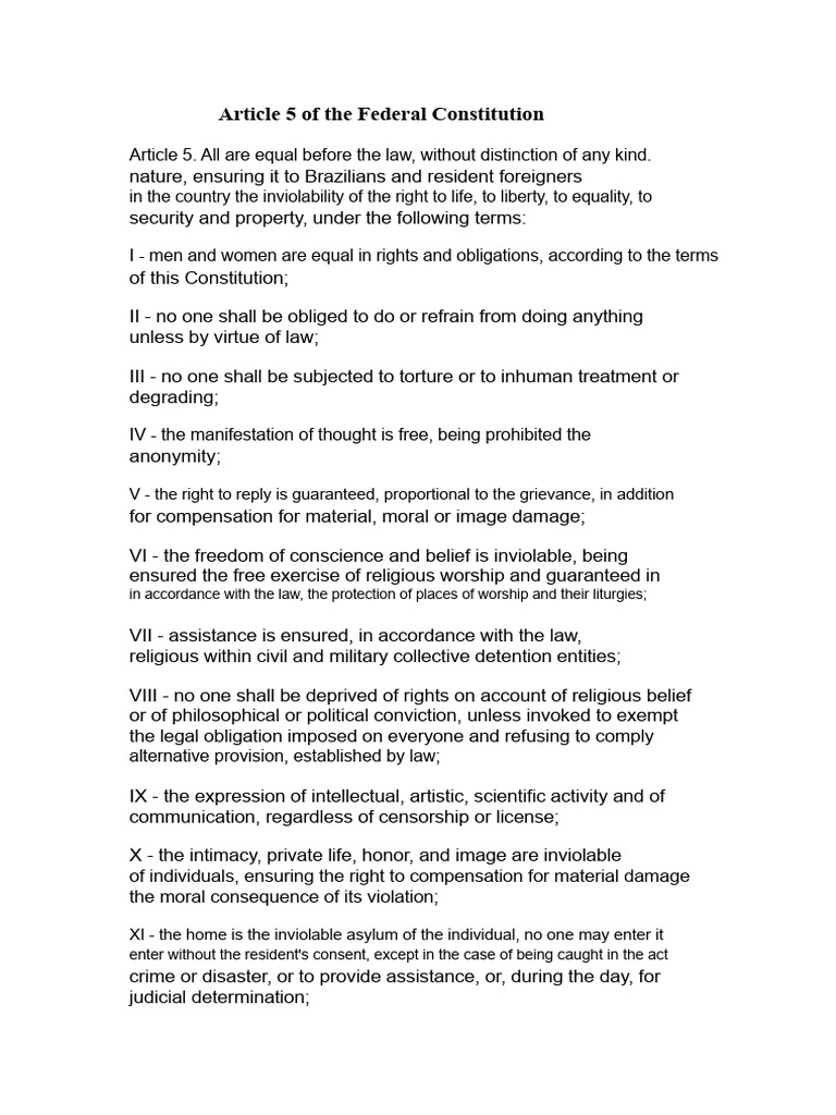 Article 5 of The Federal Constitution | PDF | Habeas Corpus | Crimes
