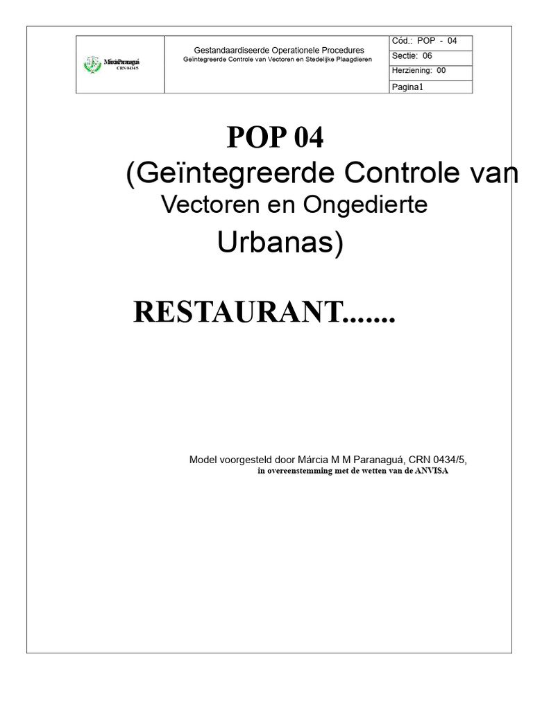 Geïntegreerde Controle Van Stedelijke Vectoren | PDF
