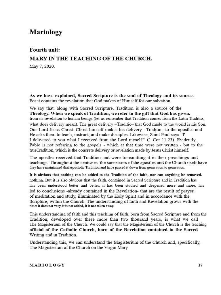 Church Teachings on Virgin Mary | PDF | Mary, Mother Of Jesus ...