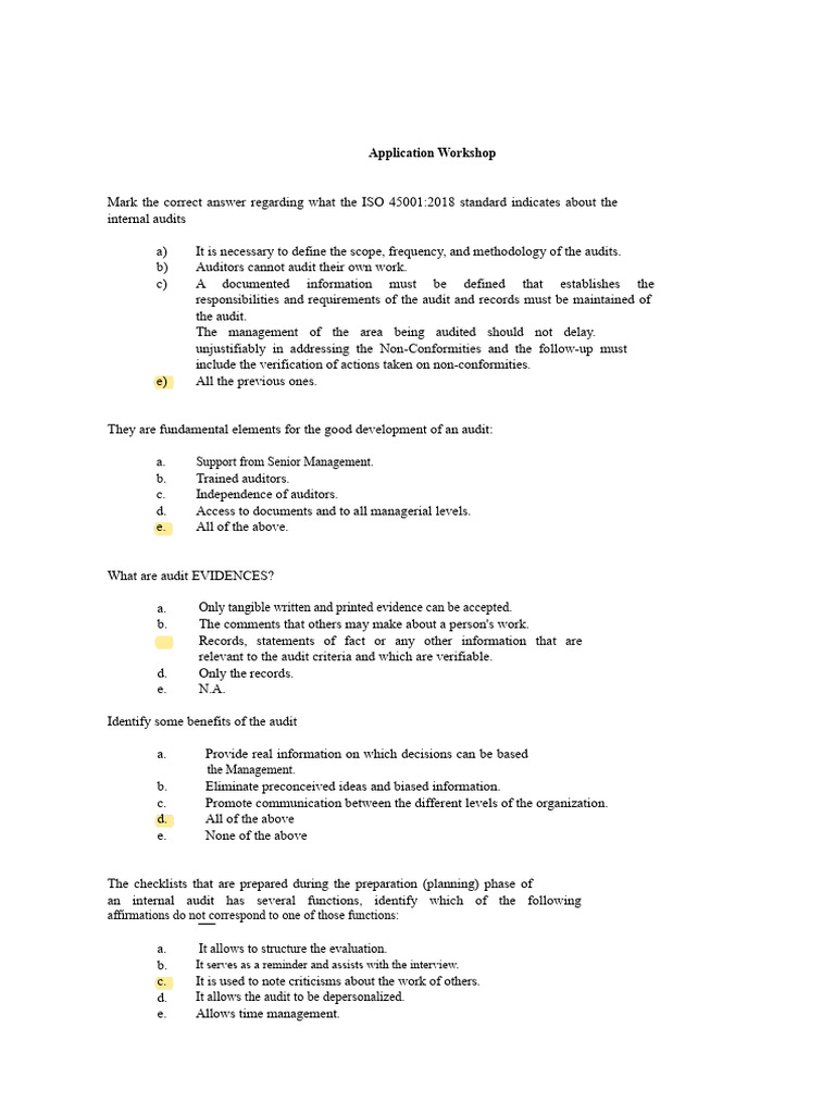 Workshop Application 1 SOLUTION | PDF | Audit | Business