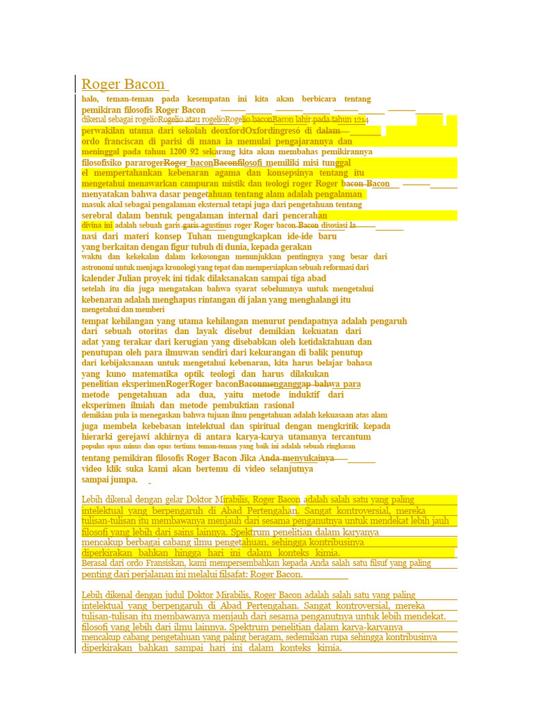 Roger Bacon "Opus Majus" | PDF