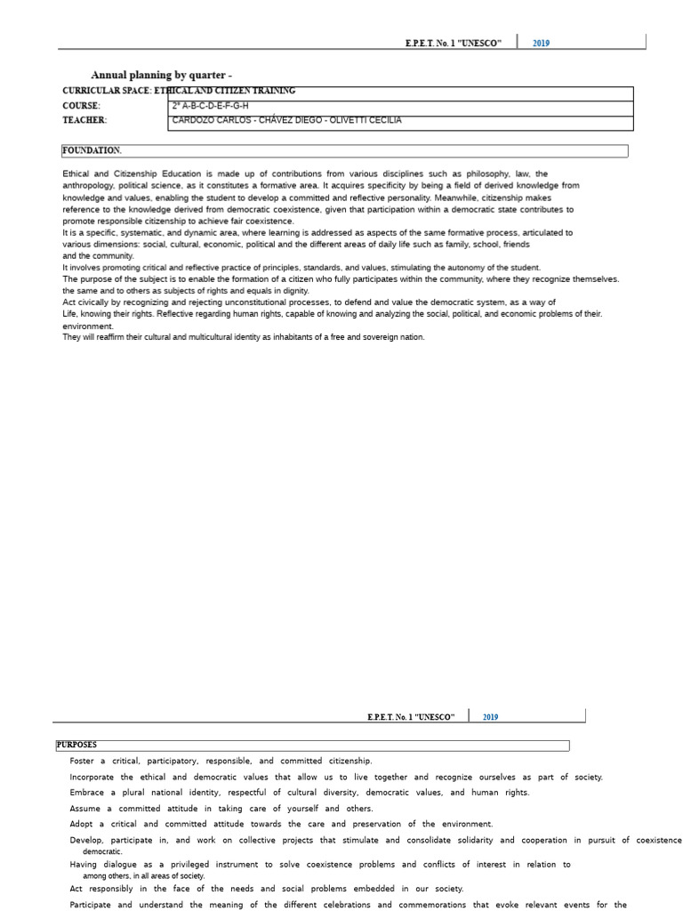 2nd - Ethical and Citizen Training | PDF | Democracy | Political Ideologies