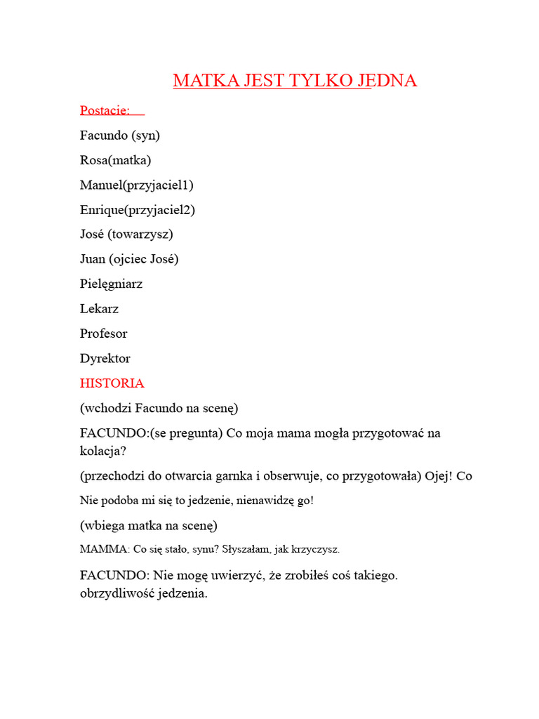 Matka jest tylko jedna | PDF