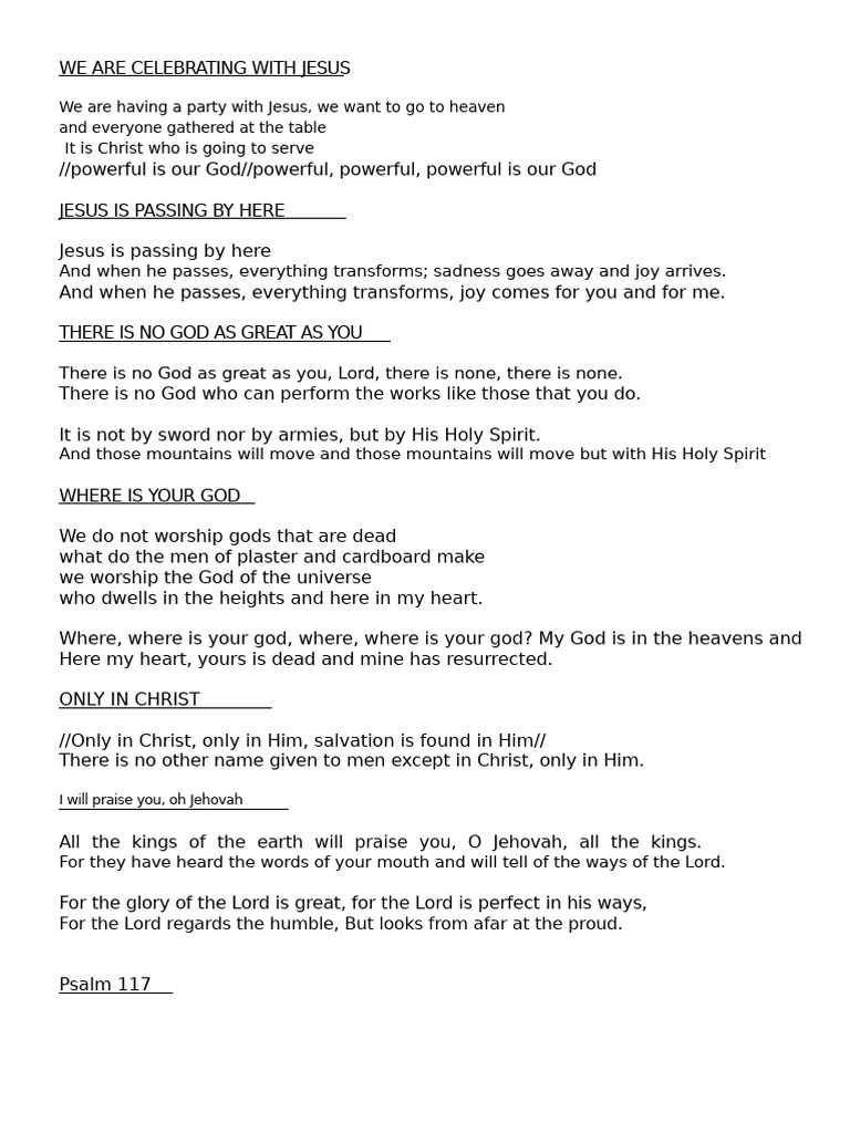 Celebrating Jesus: Worship and Revival | PDF | God In Christianity | Jesus