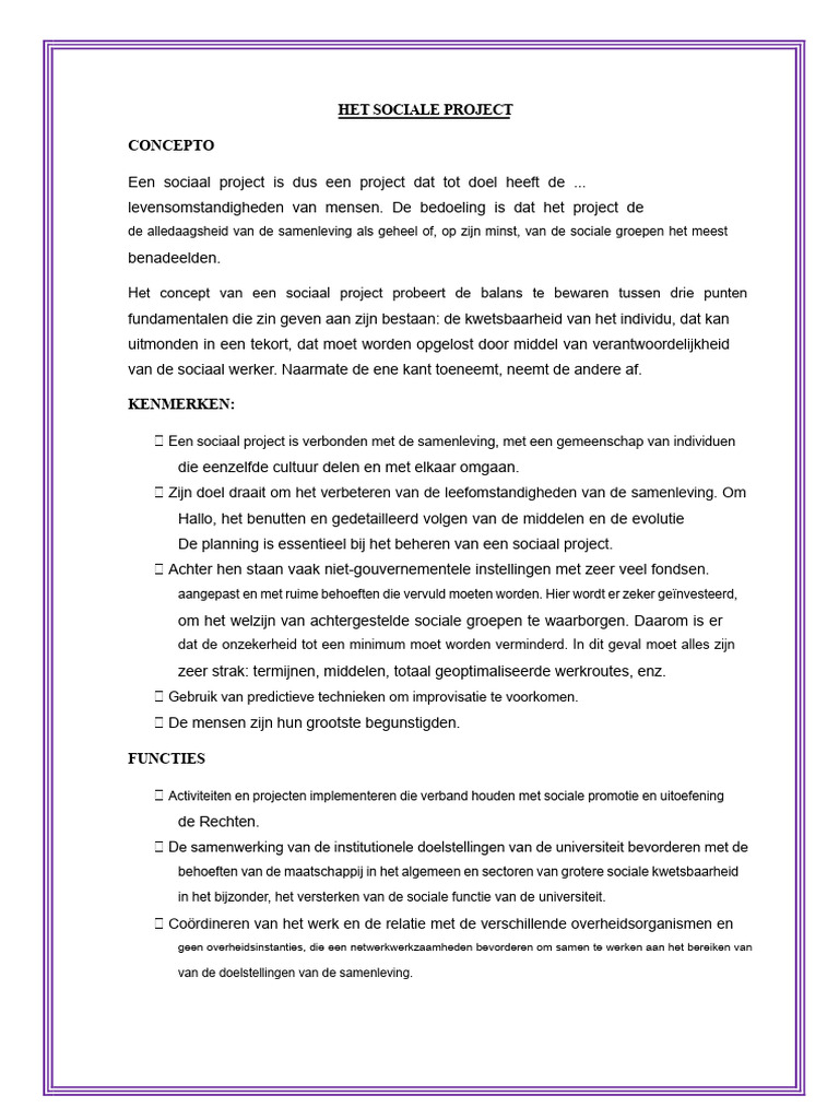 Het Sociale Project | PDF