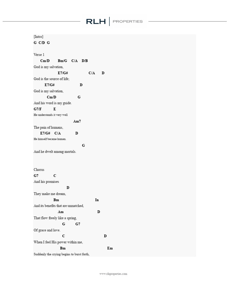 God is my salvation chords | PDF | Systematic Theology | Religious ...