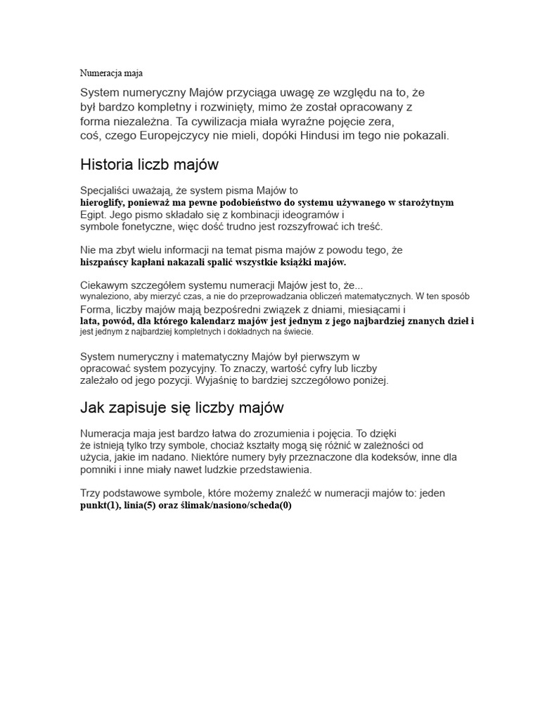 Numeracja Majów | PDF